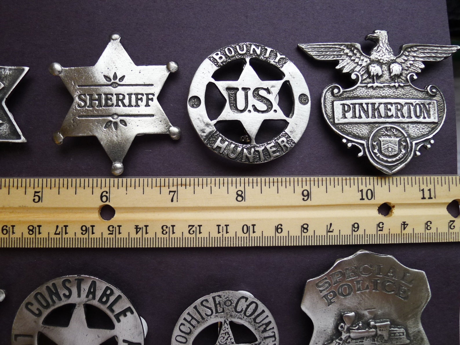10 BADGES OLD WEST Assorted Styles Lawman | Etsy