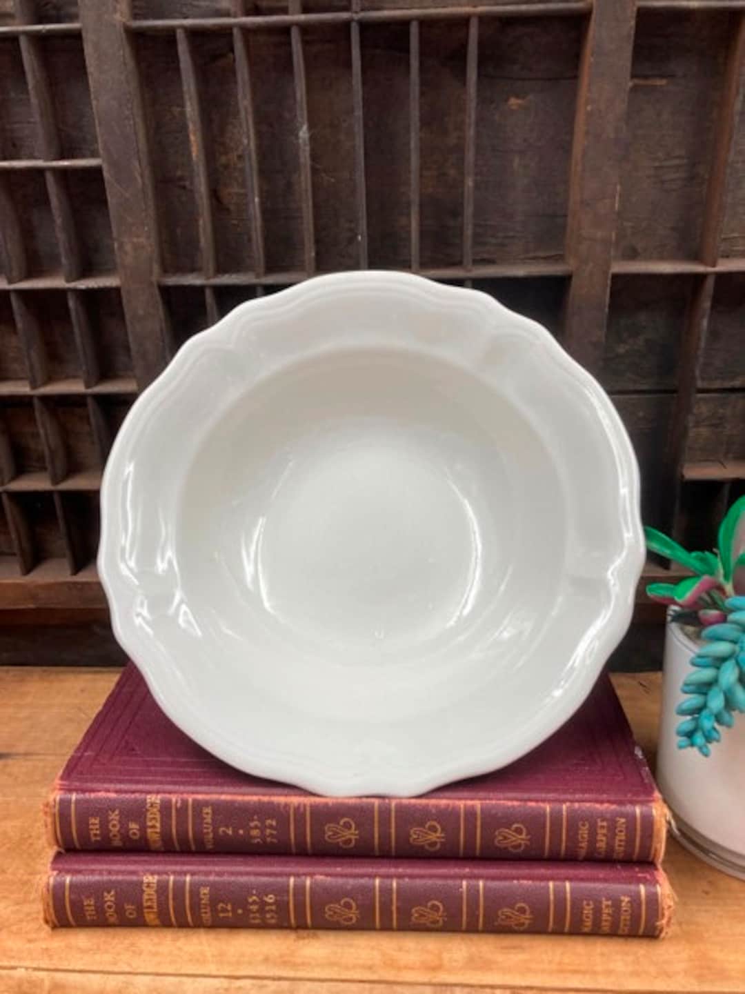 Federalist Ironstone Bowl White Serving Vegetable or Side Dish Vintage ...