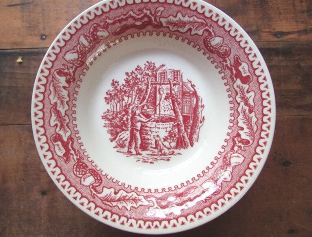 Memory Lane Berry Bowls Red Transferware Memory Lane Berry - Etsy