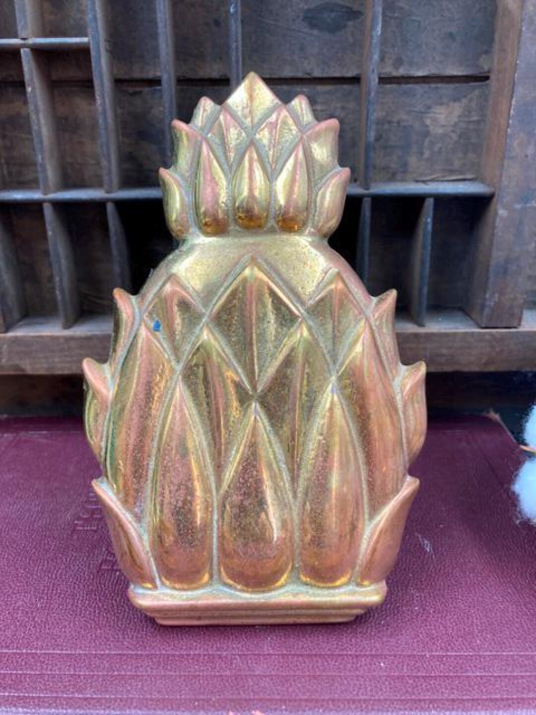 Vintage Brass Door Knocker Pineapple Virginia Metalcrafters Newport ...