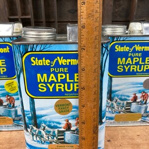 Vintage Maple Syrup Metal Tin Can or Canister Made in Vermont - Etsy