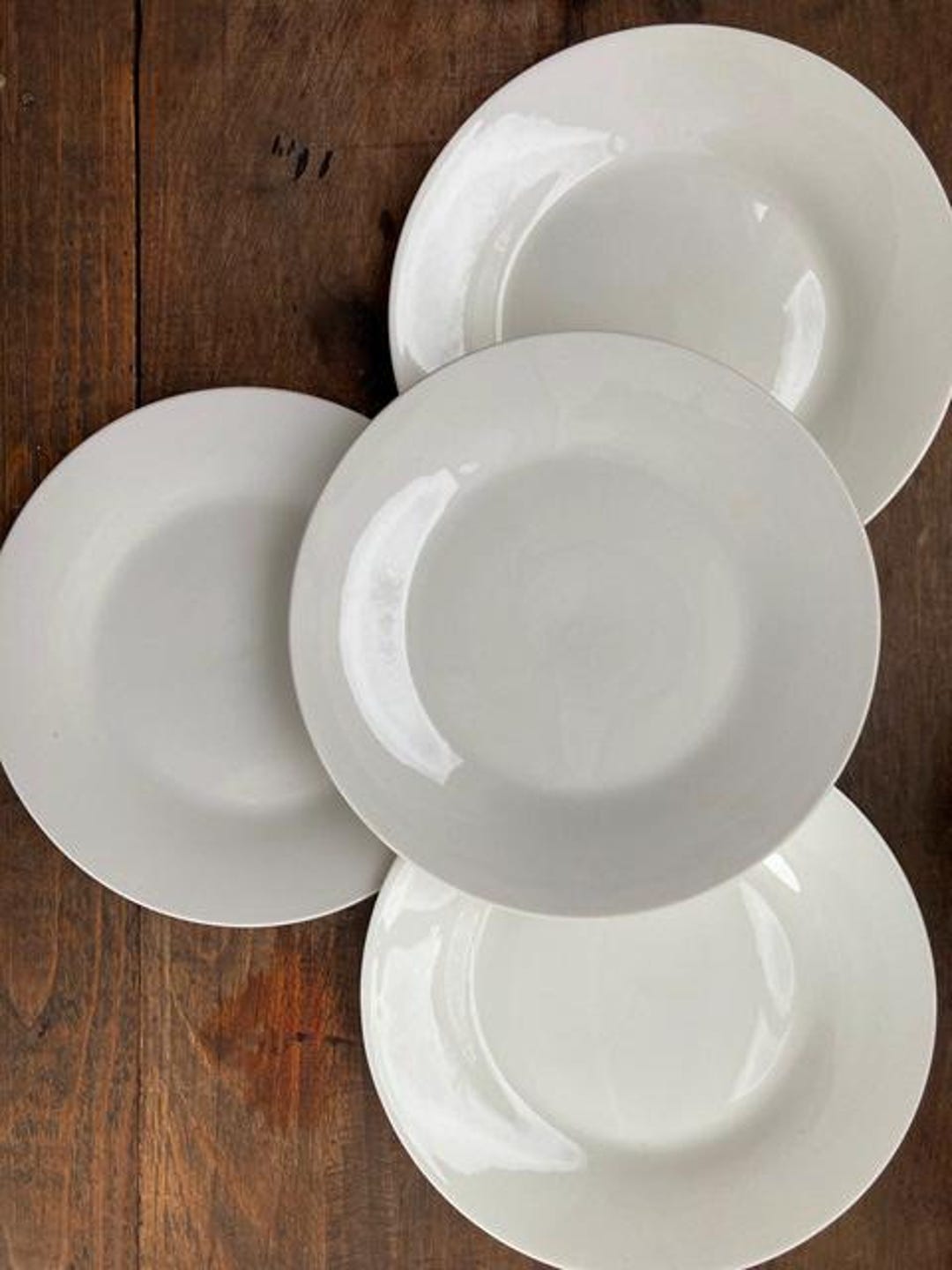 Simple White Plates Royal Norfolk Set of 4 Dessert or Salad Plate Size ...
