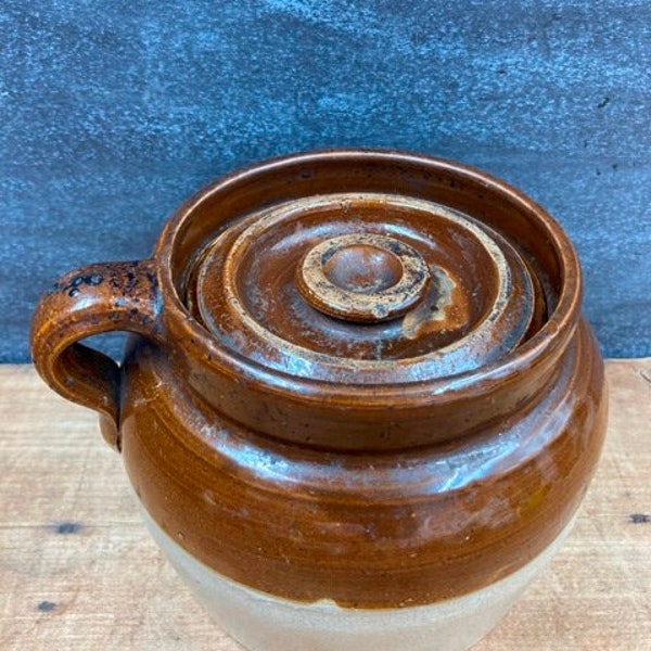 Stoneware Bean Pot - Etsy