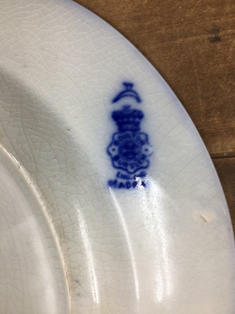 Flow Blue Plate Royal Doulton Madras Pattern Antique - Etsy