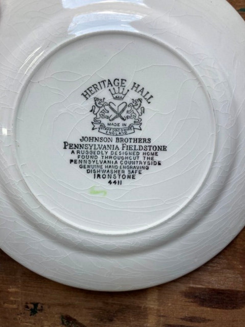 Johnson Brothers Heritage Hall Brown Transferware 4 Dessert - Etsy