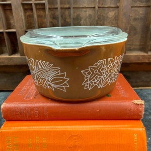 Vintage Pyrex Woodland Brown Small Covered Casserole Dish With Lid ...