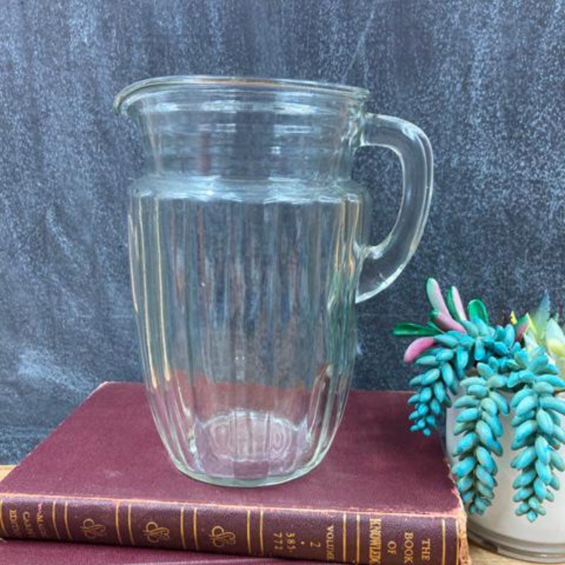 Clear Glass Pitcher - Etsy