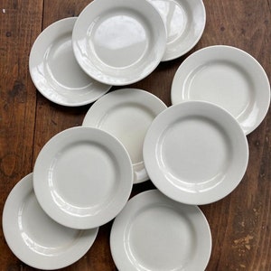 Vintage Ultima Stoneware Plate: White Bread Plate, Rustic Farmhouse ...
