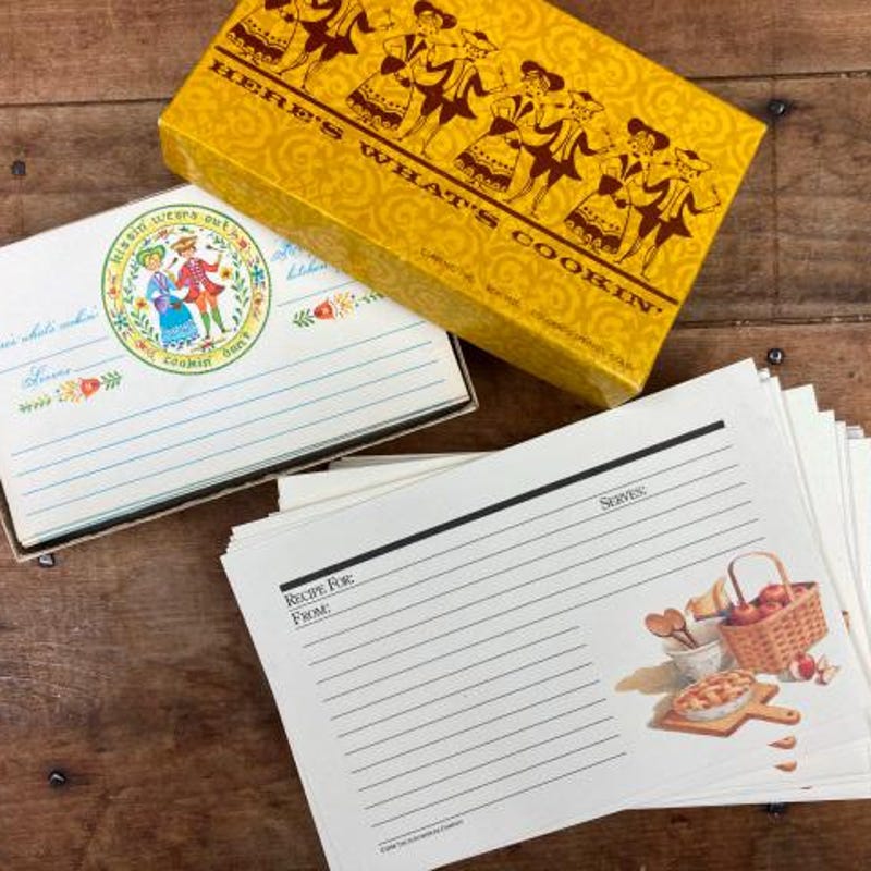 Old Recipe Cards - Etsy