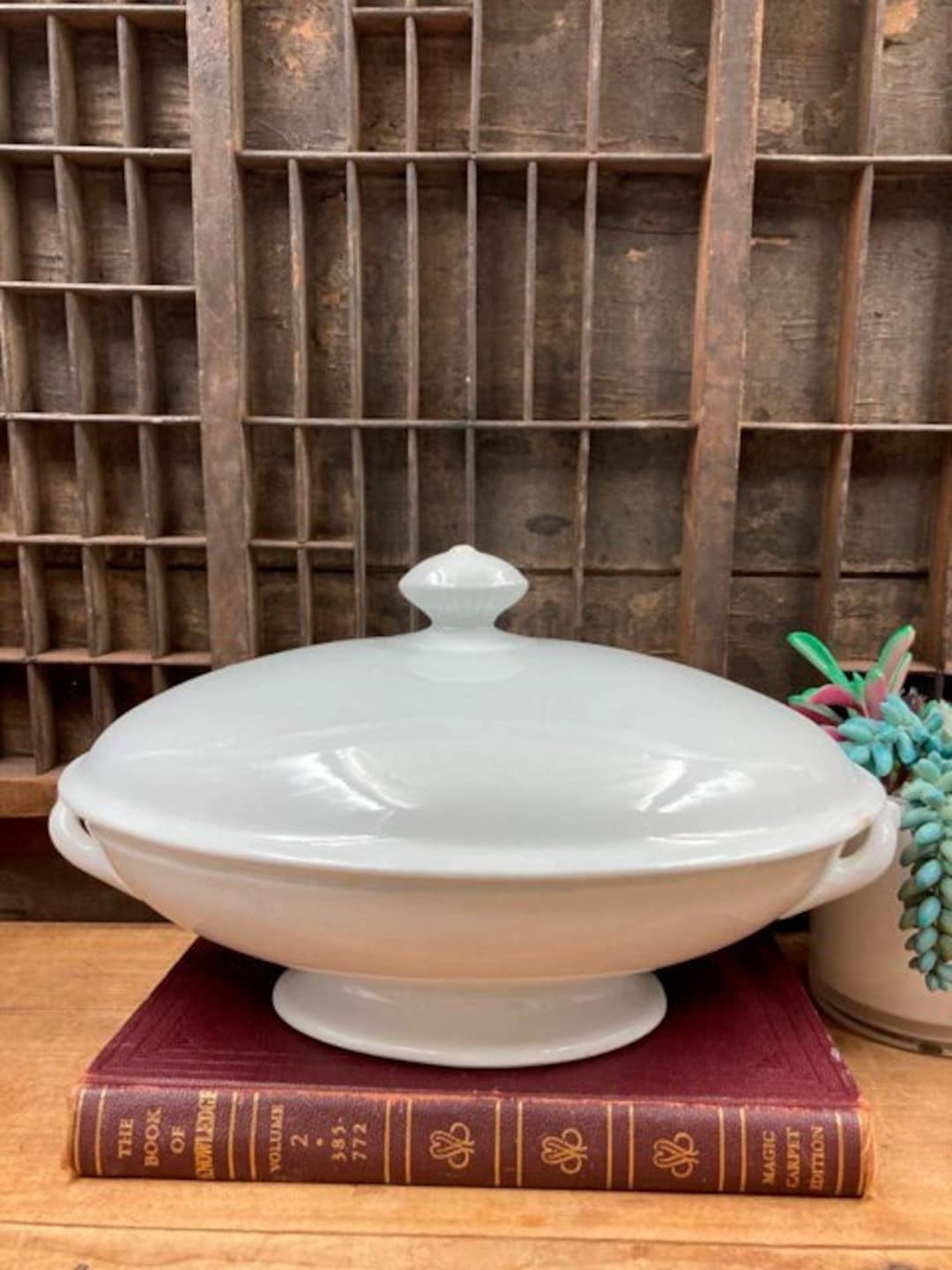 Vintage Ironstone Tureen or Covered Side Dish T R Boote Senate - Etsy