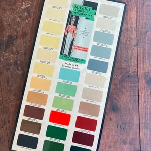 Vintage Advertising Masury Liquid Housepaint Sample Display Board RARE ...
