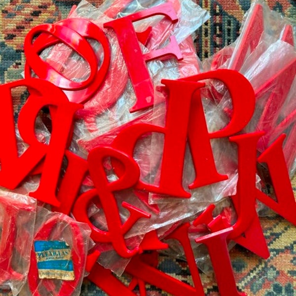 Plastic Letters - Etsy