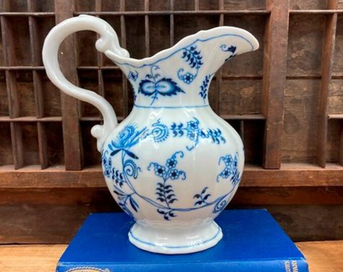 Vintage Blue Danube Pitcher: Blue Onion Meissen Style Decor - Etsy