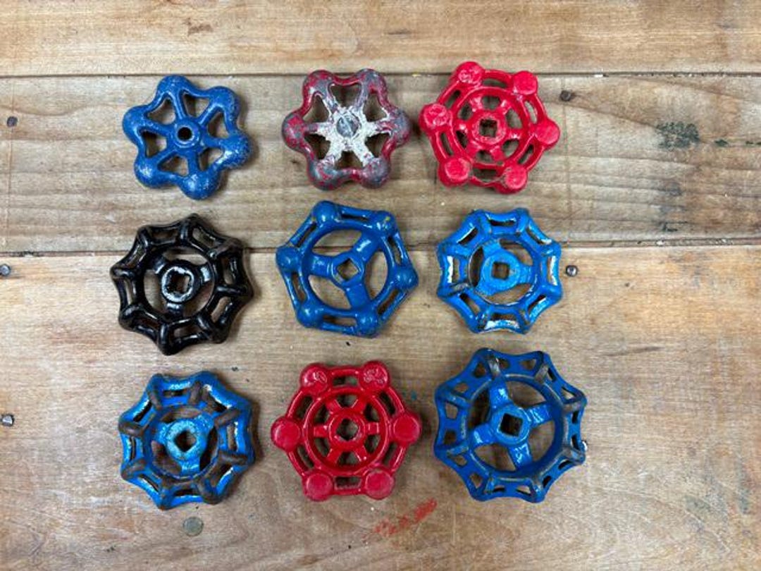 Vintage Faucet Knobs: 9 Salvaged Spigot Handles, Mixed Media Supply - Etsy