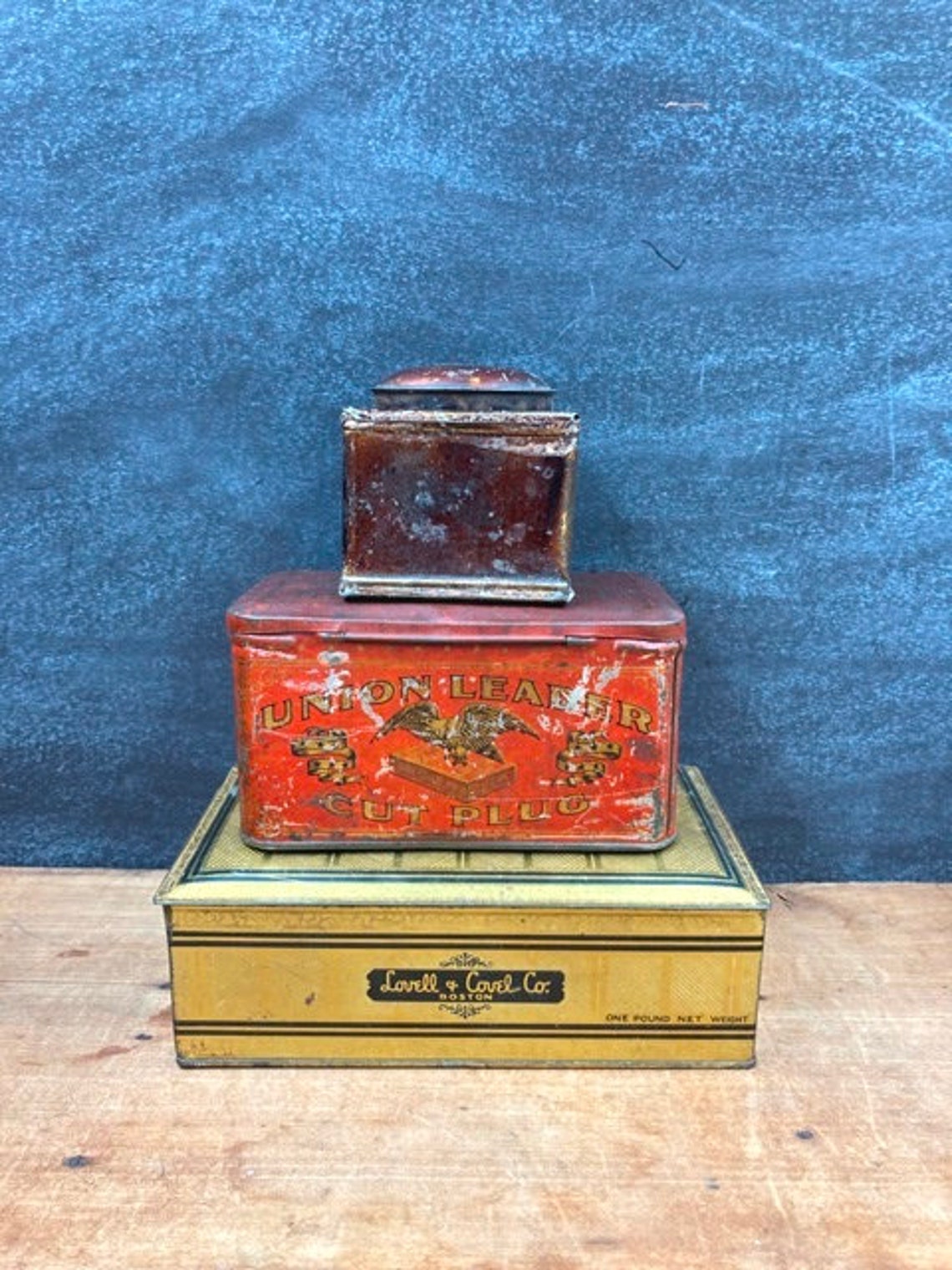 Red and Gold Tins Three Vintage Tins Spice Tin Cu Plug Tin the - Etsy