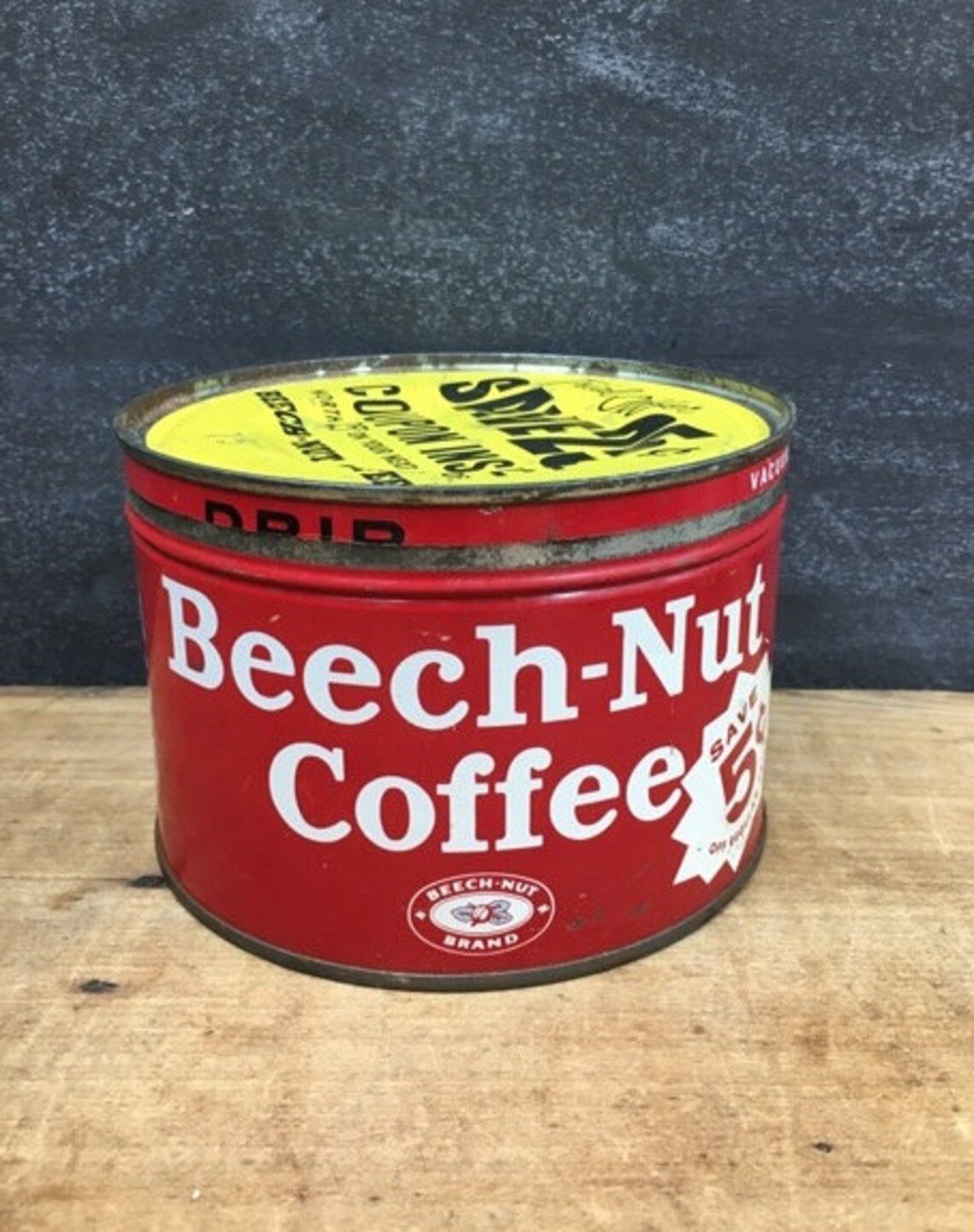 Metal Coffee Can Beech-nut Coffee Vintage Rustic Primitive | Etsy
