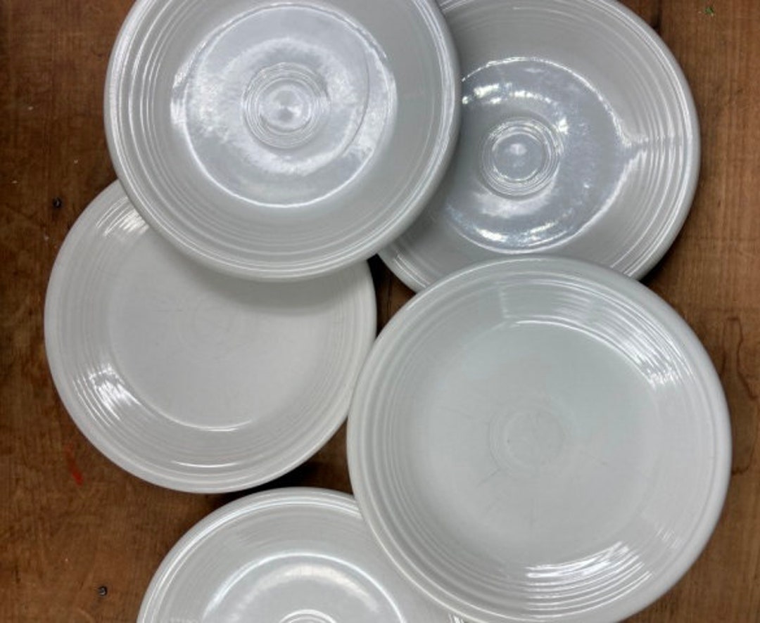 Homer Laughlin Fiestaware Plates Small White Plates Genuine Fiesta Ware ...