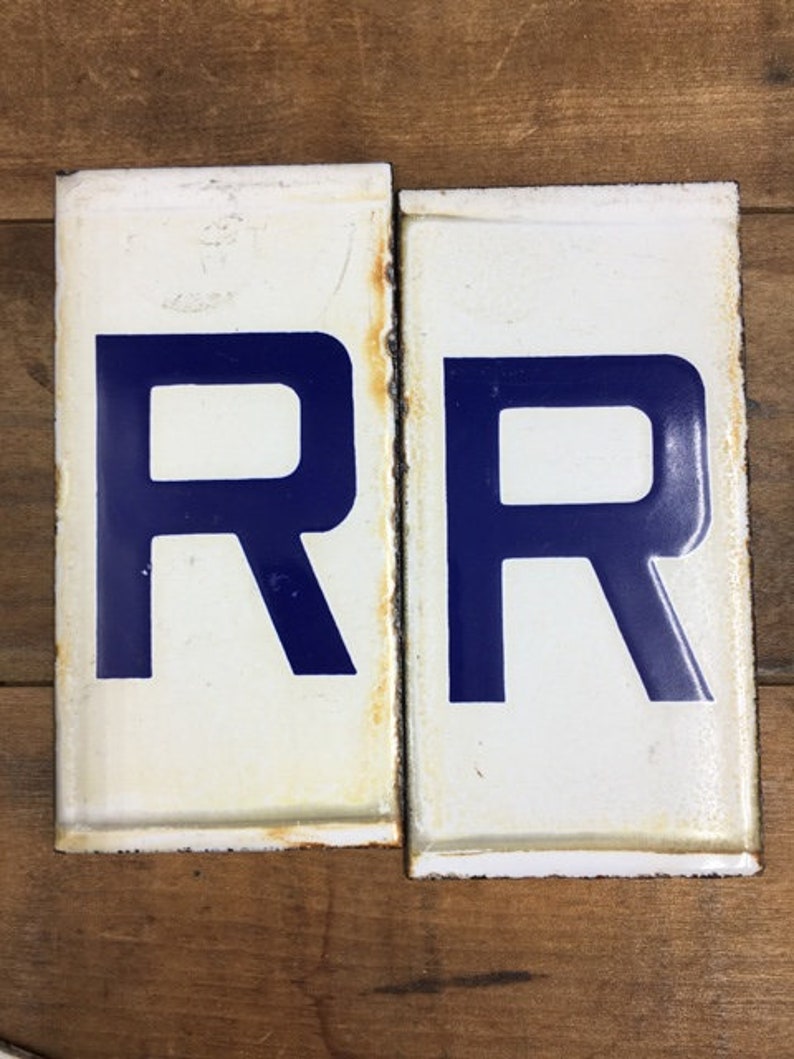Small Porcelain Letters Antique Enamel Letter Plates With - Etsy