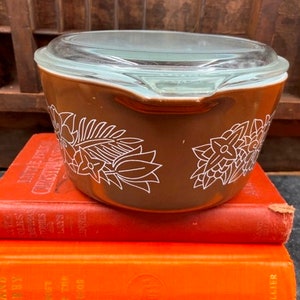 Vintage Pyrex Woodland Brown Small Covered Casserole Dish With Lid ...