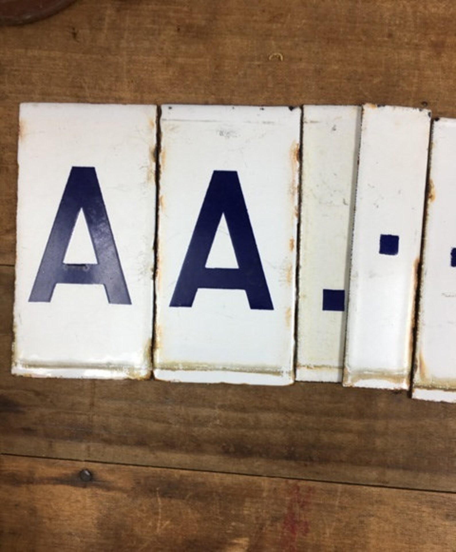 Small Porcelain Letters Antique Enamel Letter Plates With - Etsy