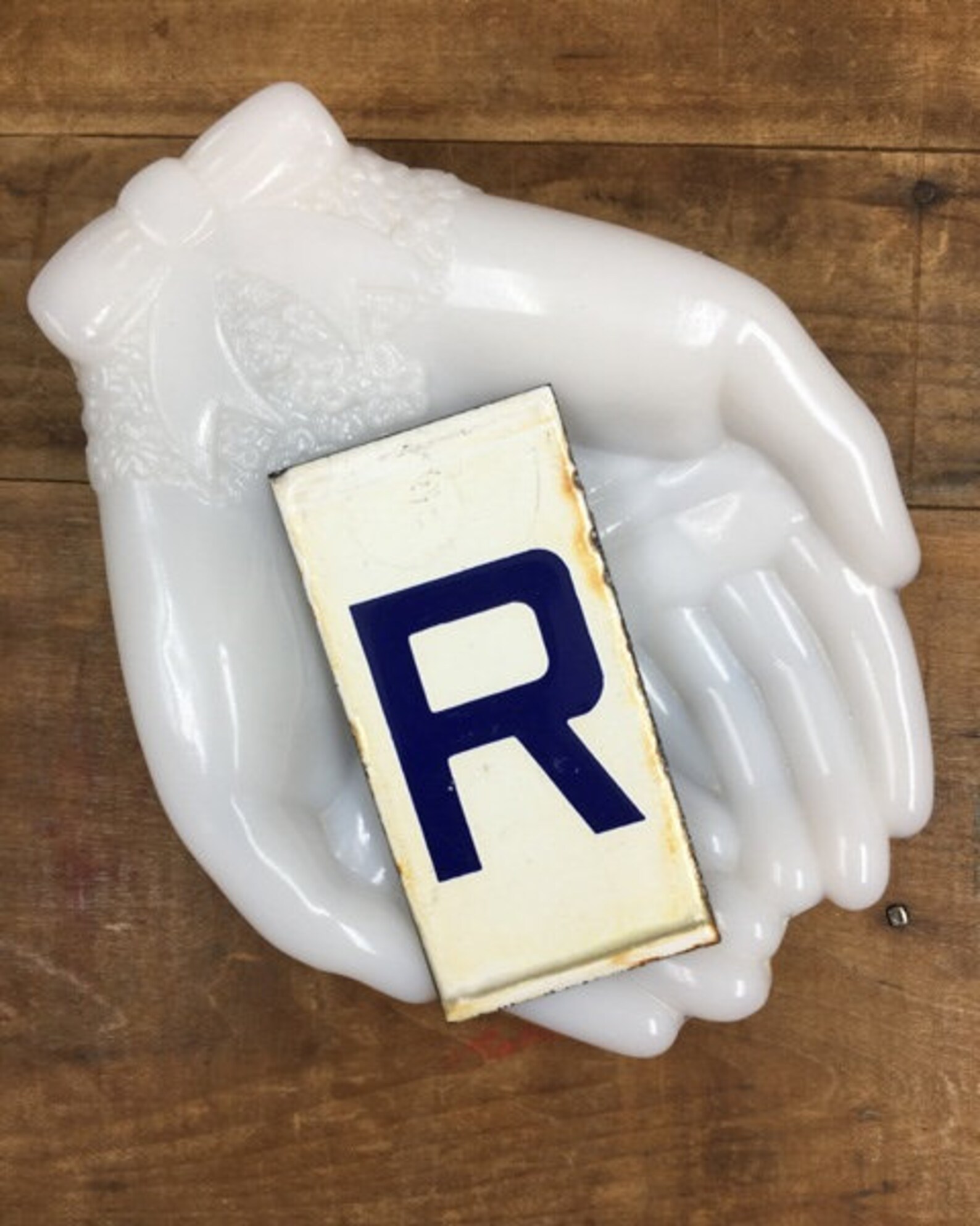 Small Porcelain Letters Antique Enamel Letter Plates With - Etsy