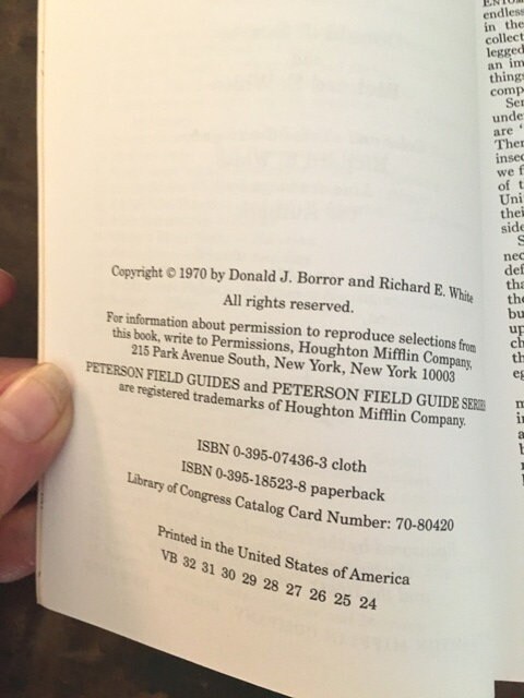 Insects Peterson Field Guides by Donald J Borror Richard E | Etsy