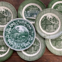 Green Transferware - Etsy