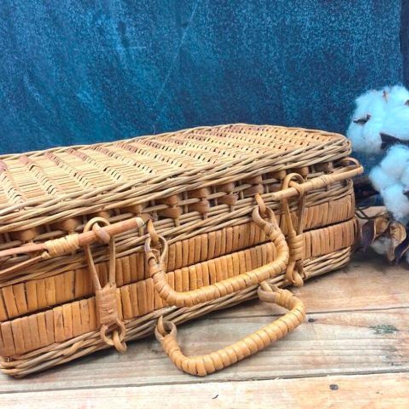 Wicker Suitcase - Etsy