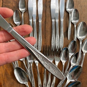 MCM Flatware Radiant Rose Midcentury Superior Stainless Silverware Set ...