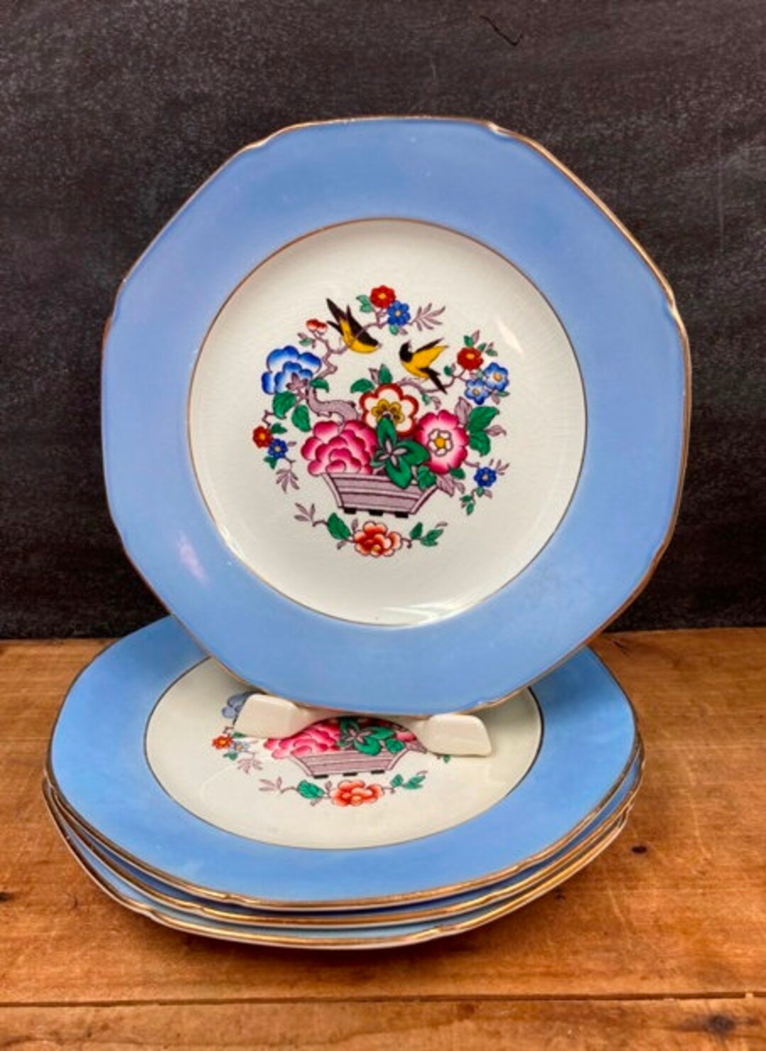 Whieldon Ware Clive Pattern Winkle and Company Made in England Dessert ...