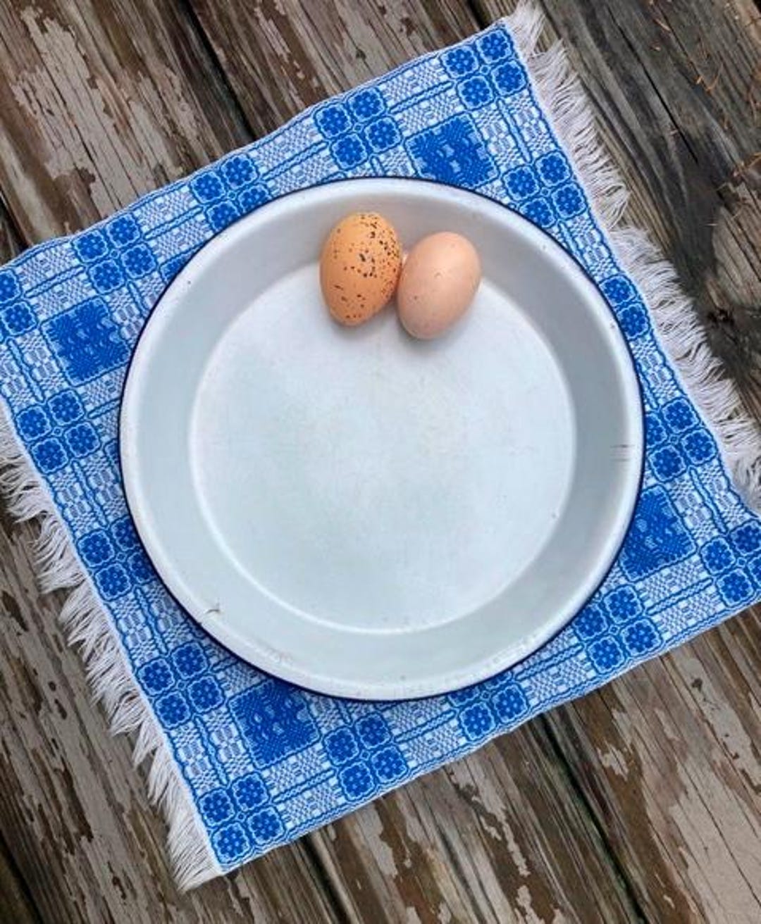 Vintage Enamelware Pie Pan Enamelware Pie Plate Graniteware Pie Tin ...