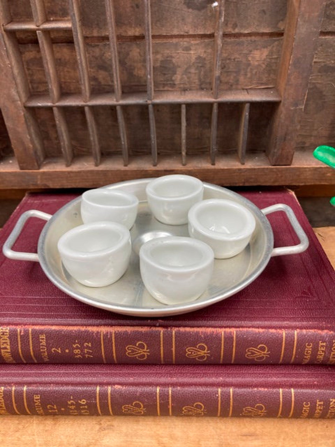 Vintage French Escargot Pan With Porcelain Pots Pillivuyt France Set of ...