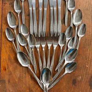 MCM Flatware Radiant Rose Midcentury Superior Stainless Silverware Set ...
