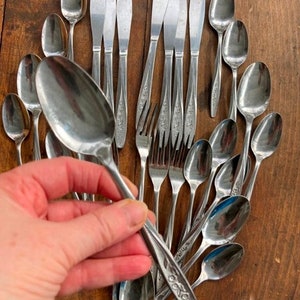 MCM Flatware Radiant Rose Midcentury Superior Stainless Silverware Set ...