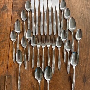MCM Flatware Radiant Rose Midcentury Superior Stainless Silverware Set ...