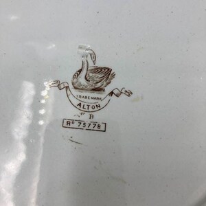 Antique Aesthetic Movement Transferware Plate Alton by Rathbone, T & Co ...
