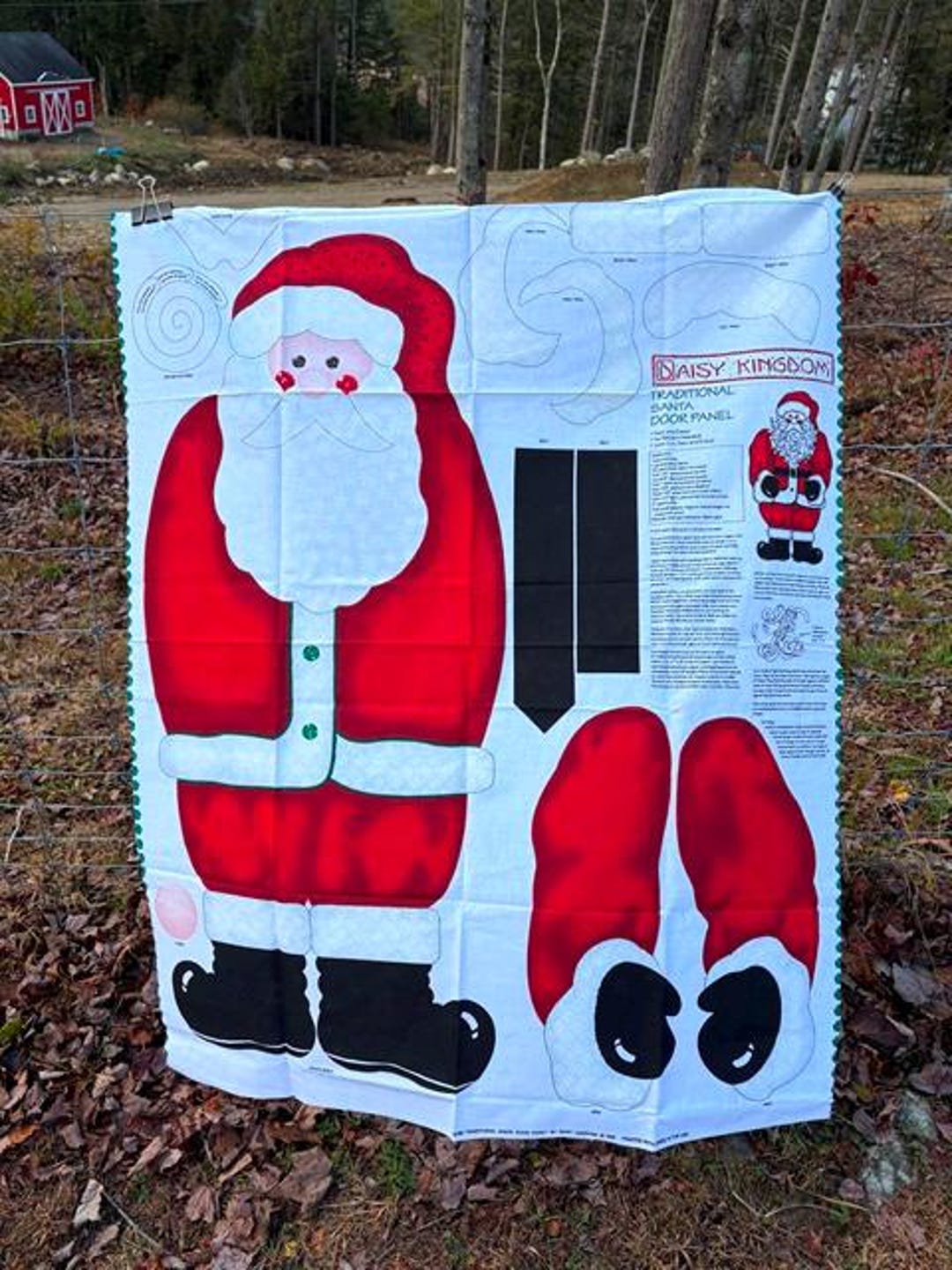 Vintage Santa Door Panel Fabric, Cut and Sew Christmas Craft - Etsy