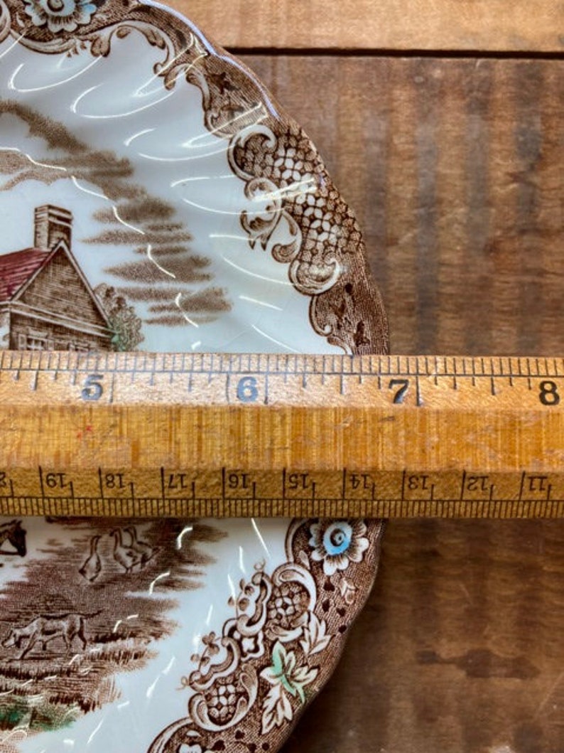 Johnson Brothers Heritage Hall Brown Transferware 4 Dessert - Etsy