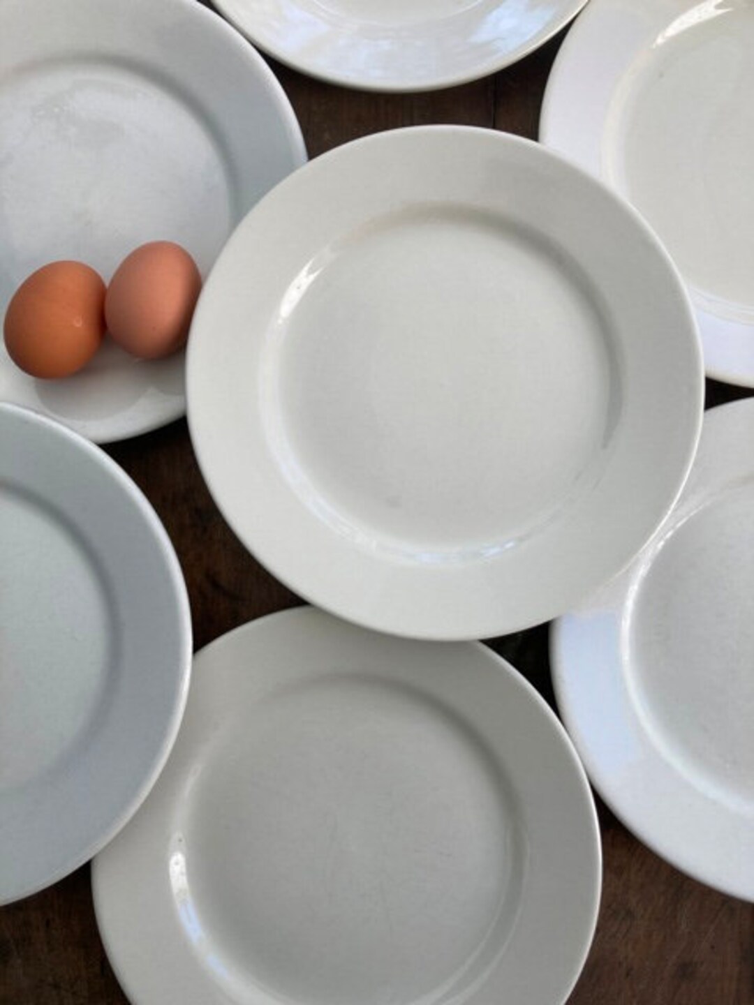 Ironstone White Plate(s) Vintage 9" Plate Stoneware Diner Wareultima ...