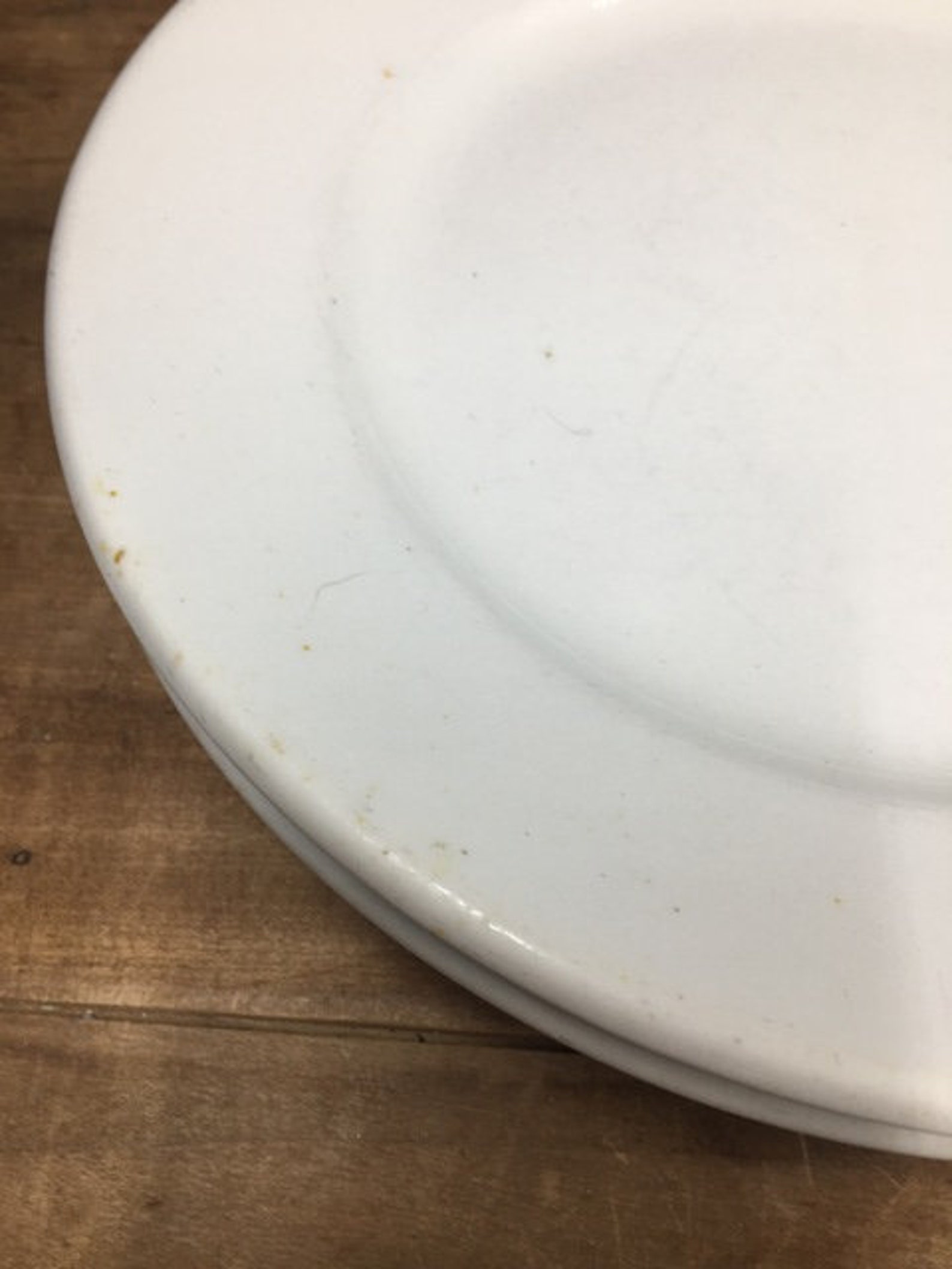 White Ironstone Plates 3 Plates 9 Size Farmhouse Rustic | Etsy