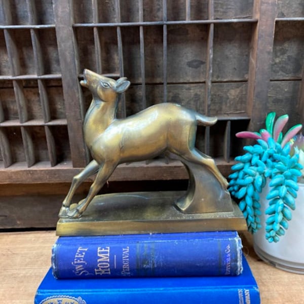 Brass Deer Bookends - Etsy