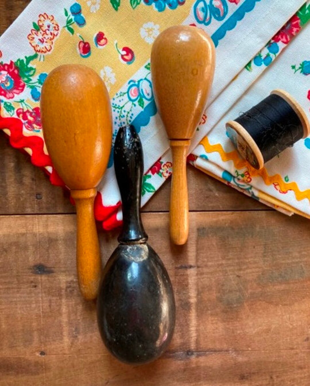 Darning Egg Collection 3 Vintage Sewing Wooden Sock Darning - Etsy