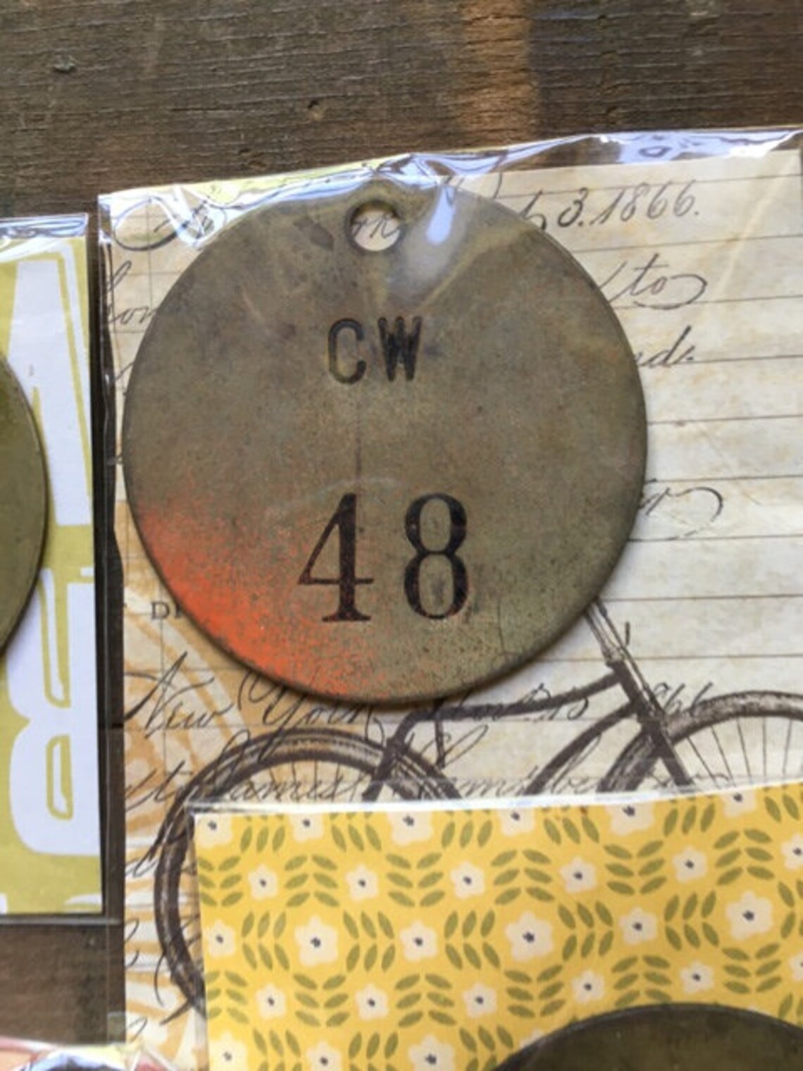 Vintage Brass Tag Metal Key Fobs Labeled Numbered Tags Farmhouse ...