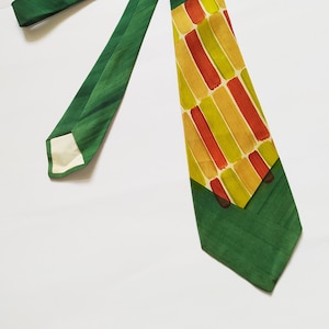 1940s Stan Sophisticated Signed Necktie / Deadstock Vintage 40s ...