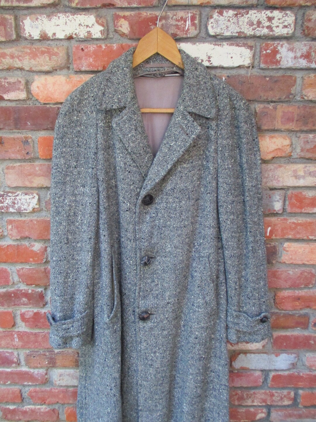 1950s Fancy Flecked Fred Coat Vintage 50s Grey Black Ivory - Etsy