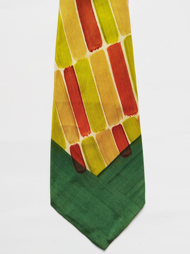 1940s Stan Sophisticated Signed Necktie / Deadstock Vintage 40s ...