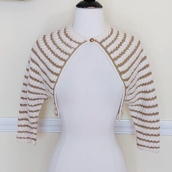 1950s Lauren Babelicious Lurex Bolero / Vintage 50s G… - Gem