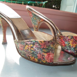 1950s Dazzling Darlene Springolators / Vintage 50s Sparkly Confetti ...