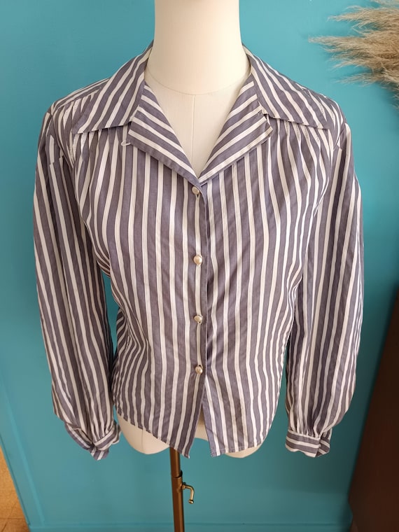 1940s Betsey Beautiful Bombshell Blouse / Vintage 40s… - Gem