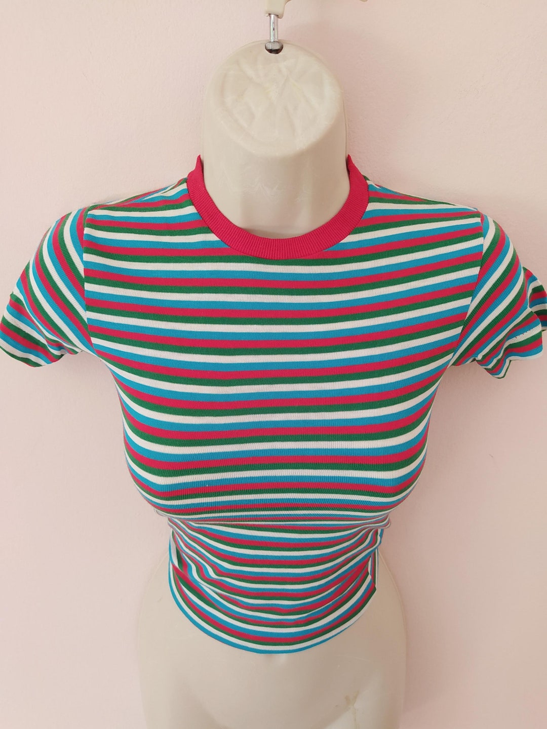 1950s Barbara Baddest Bad Girl Top / Deadstock Vintage 50s Red White ...